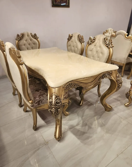 Meja Makan Mewah Cordora - Furniture Jepara Mewah Berkualitas