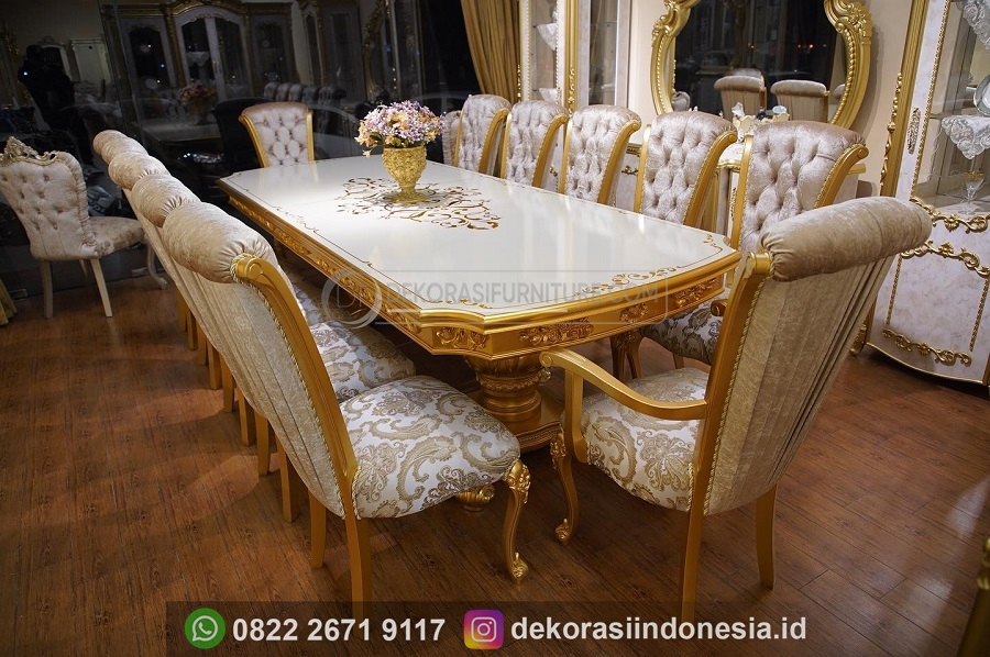 Meja Makan Mewah Modern Klasik Ekselans - Furniture Jepara Mewah ...