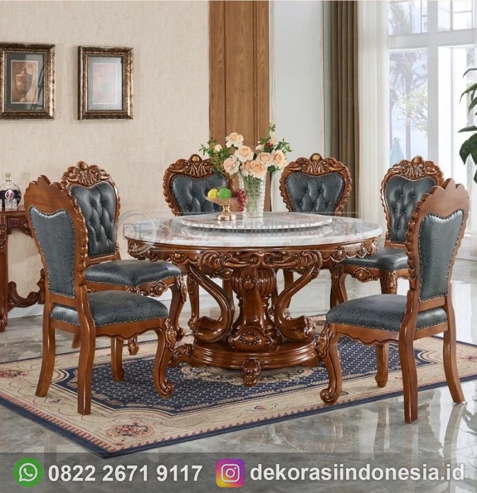 Meja Makan Mewah Marmer dengan Desain Modern - Furniture Jepara Mewah ...