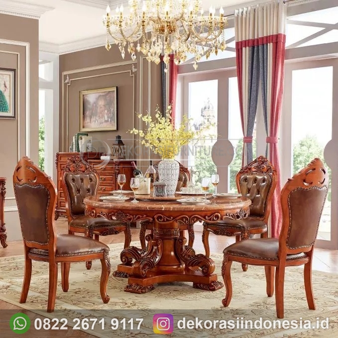 Meja Makan Mewah dari Kayu Solid dengan Finishing Eksklusif - Furniture ...